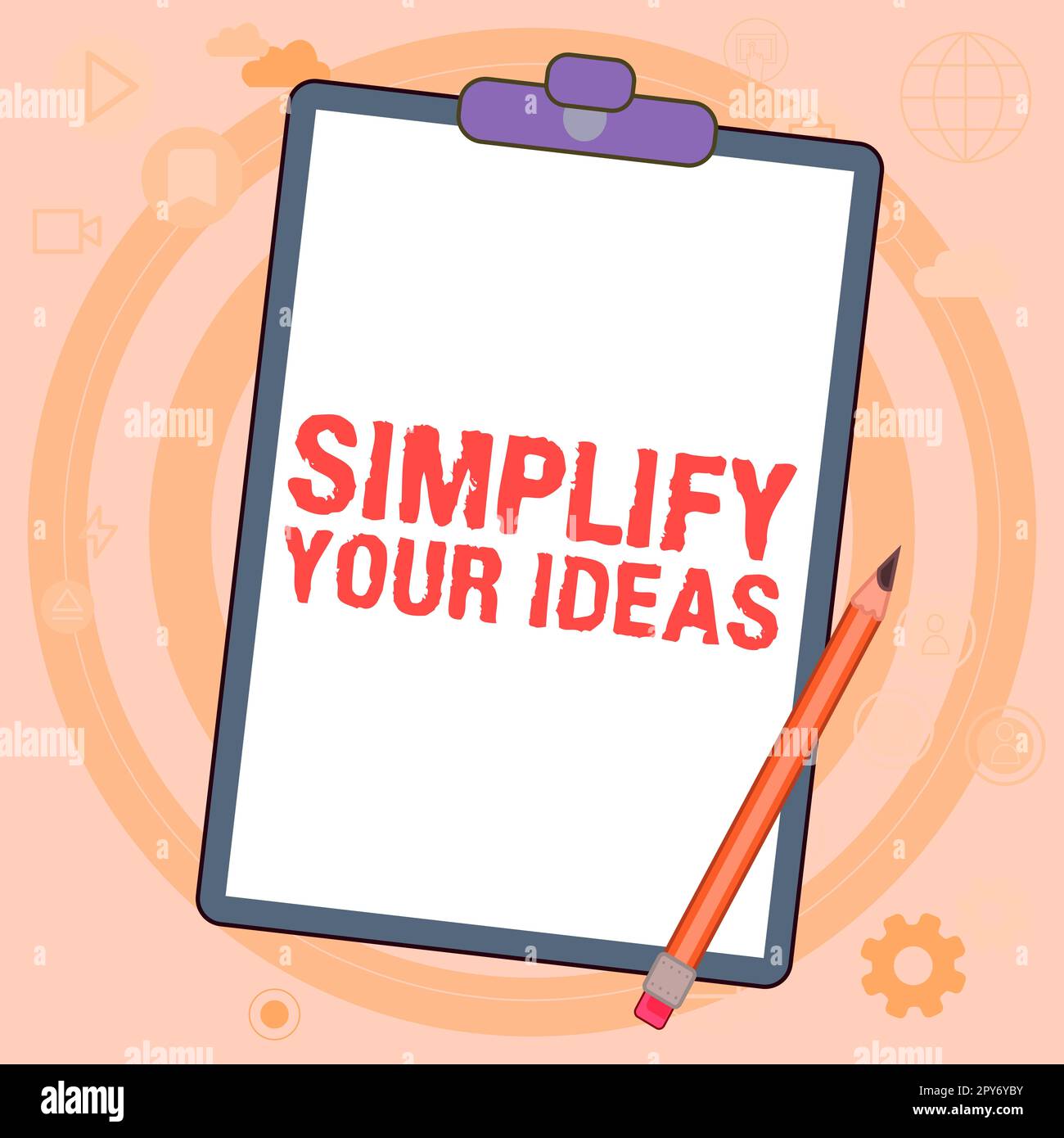 Writing displaying text Simplify Your Ideas. Business showcase make ...