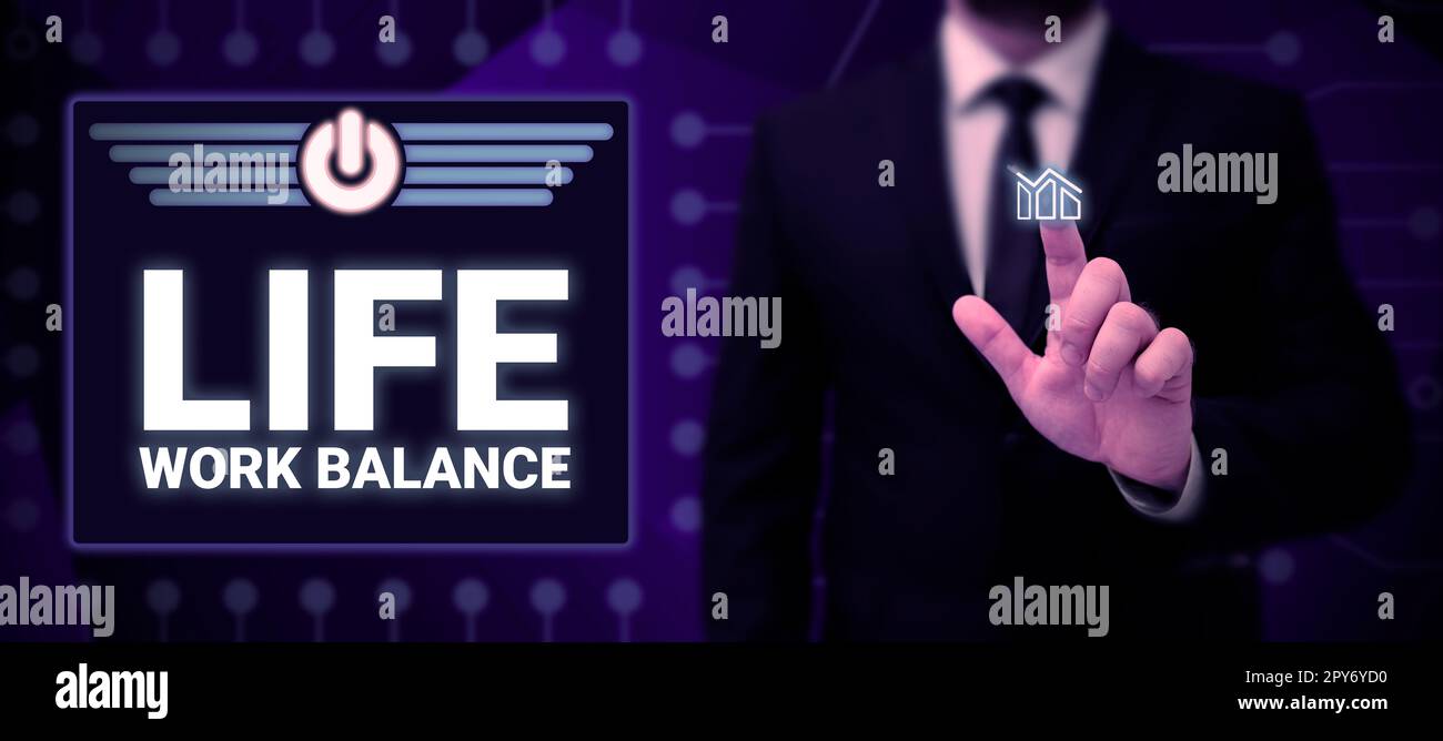 Conceptual caption Life Work Balance. Word for stability person needs ...