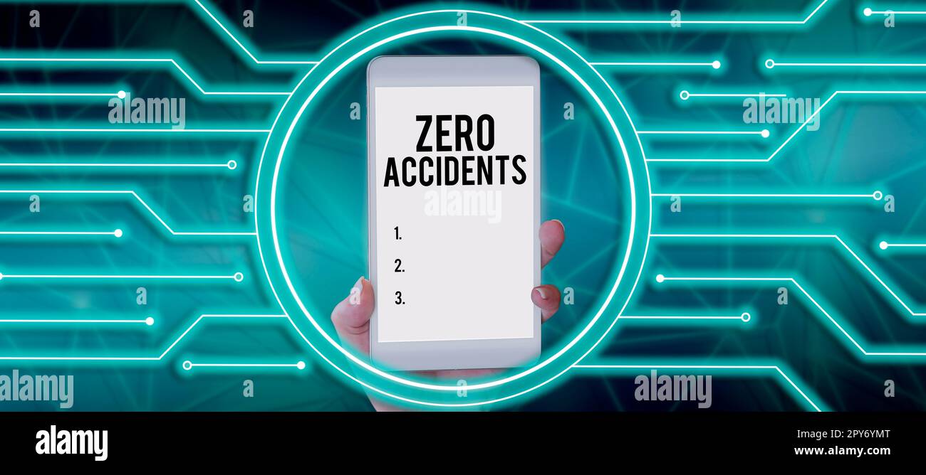 Conceptual display Zero Accidents. Concept meaning important strategy ...