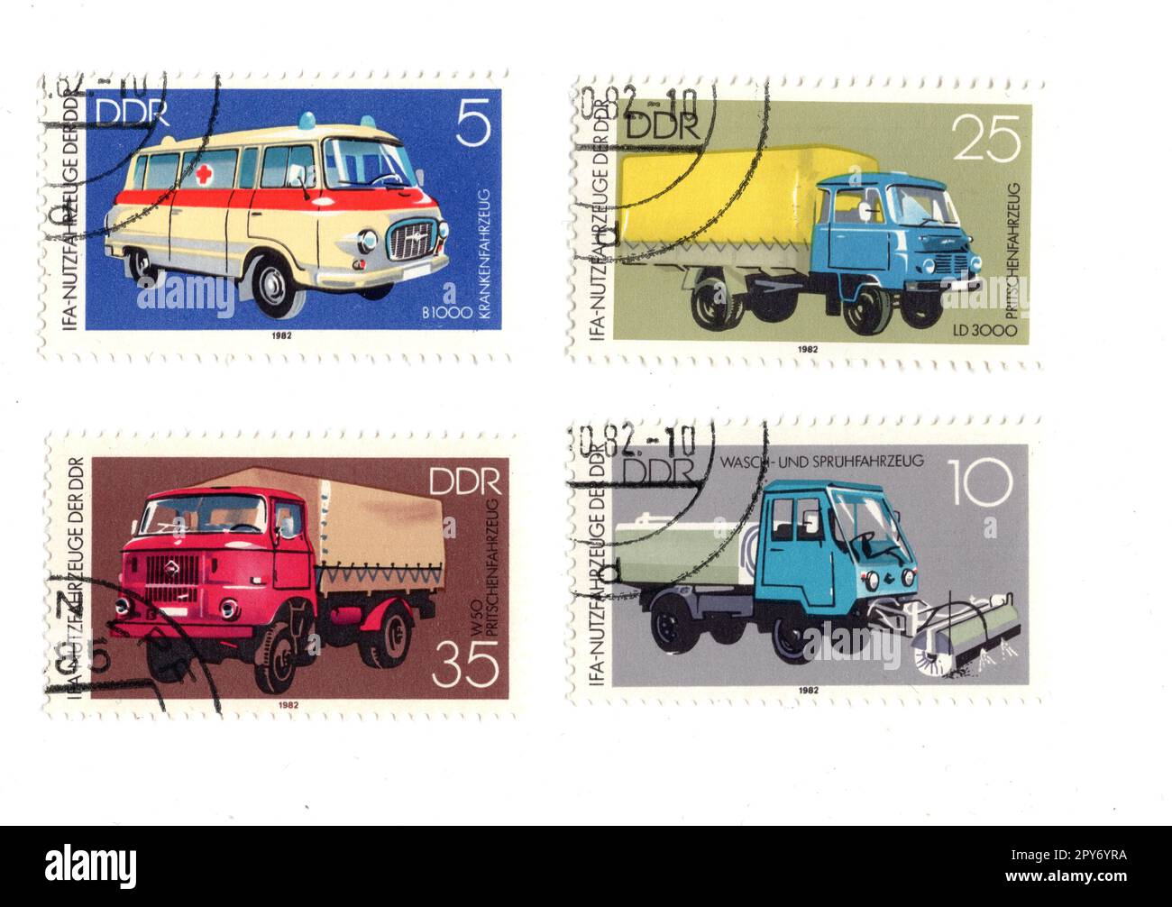 Vintage postage stamps from Germany isolated on a white background ...