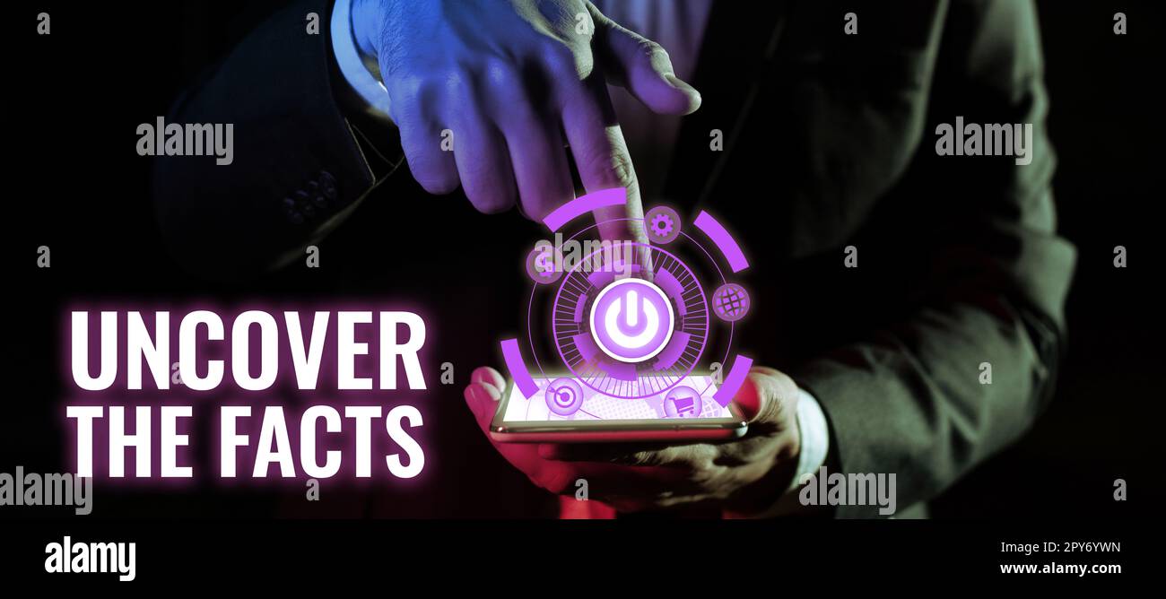 Handwriting text Uncover The Facts. Conceptual photo Find the truth and ...