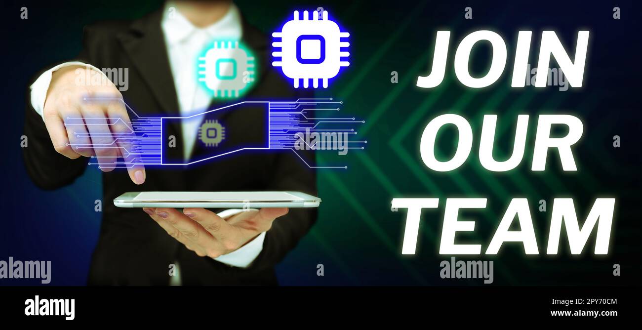 Conceptual caption Join Our Team. Business approach Allied Associate ...