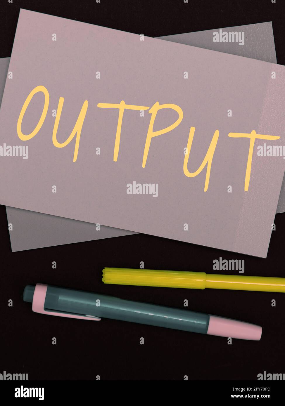 Inspiration showing sign Output. Business idea the final result of ...