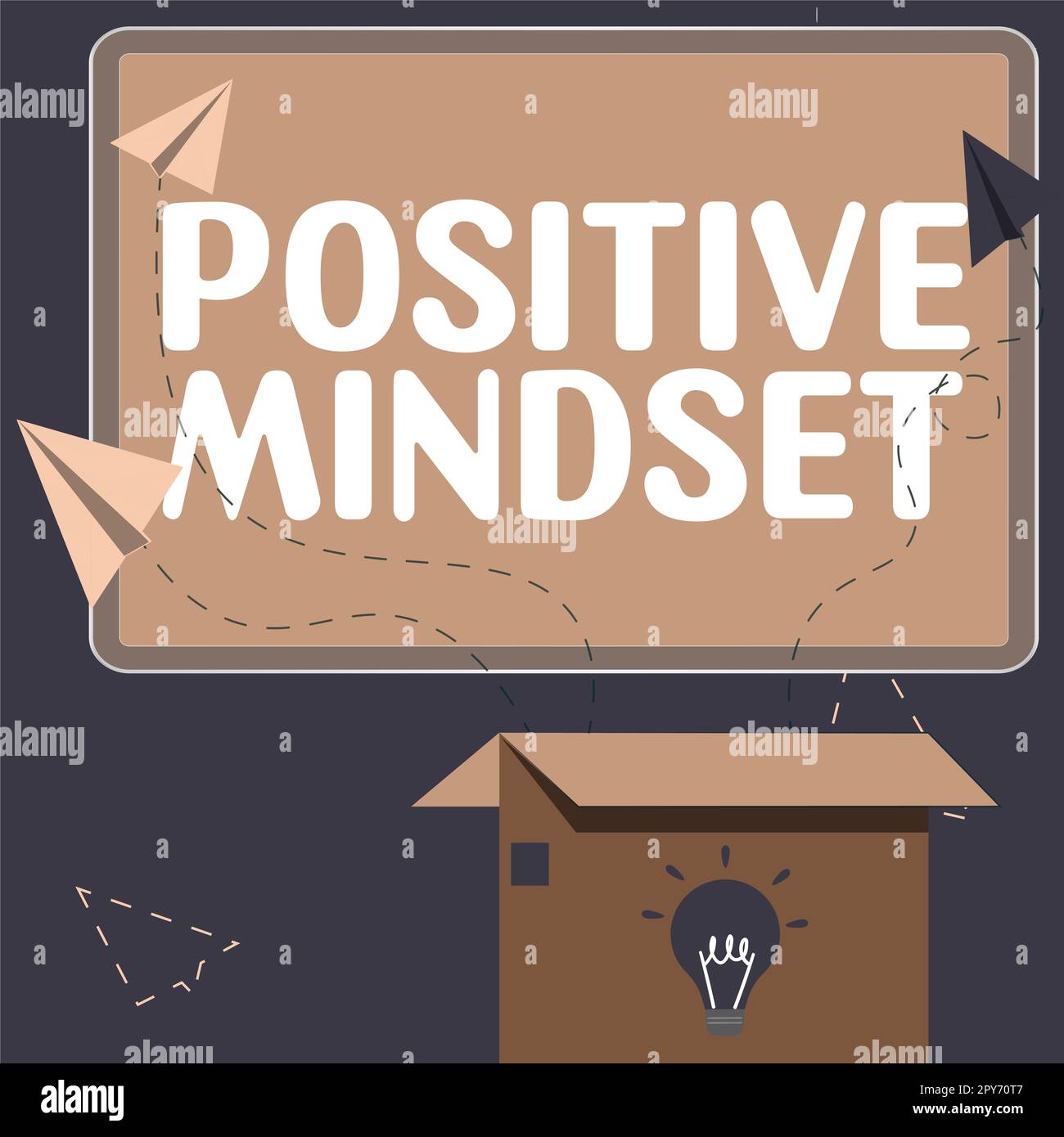 Text caption presenting Positive Mindset. Business showcase mental and ...