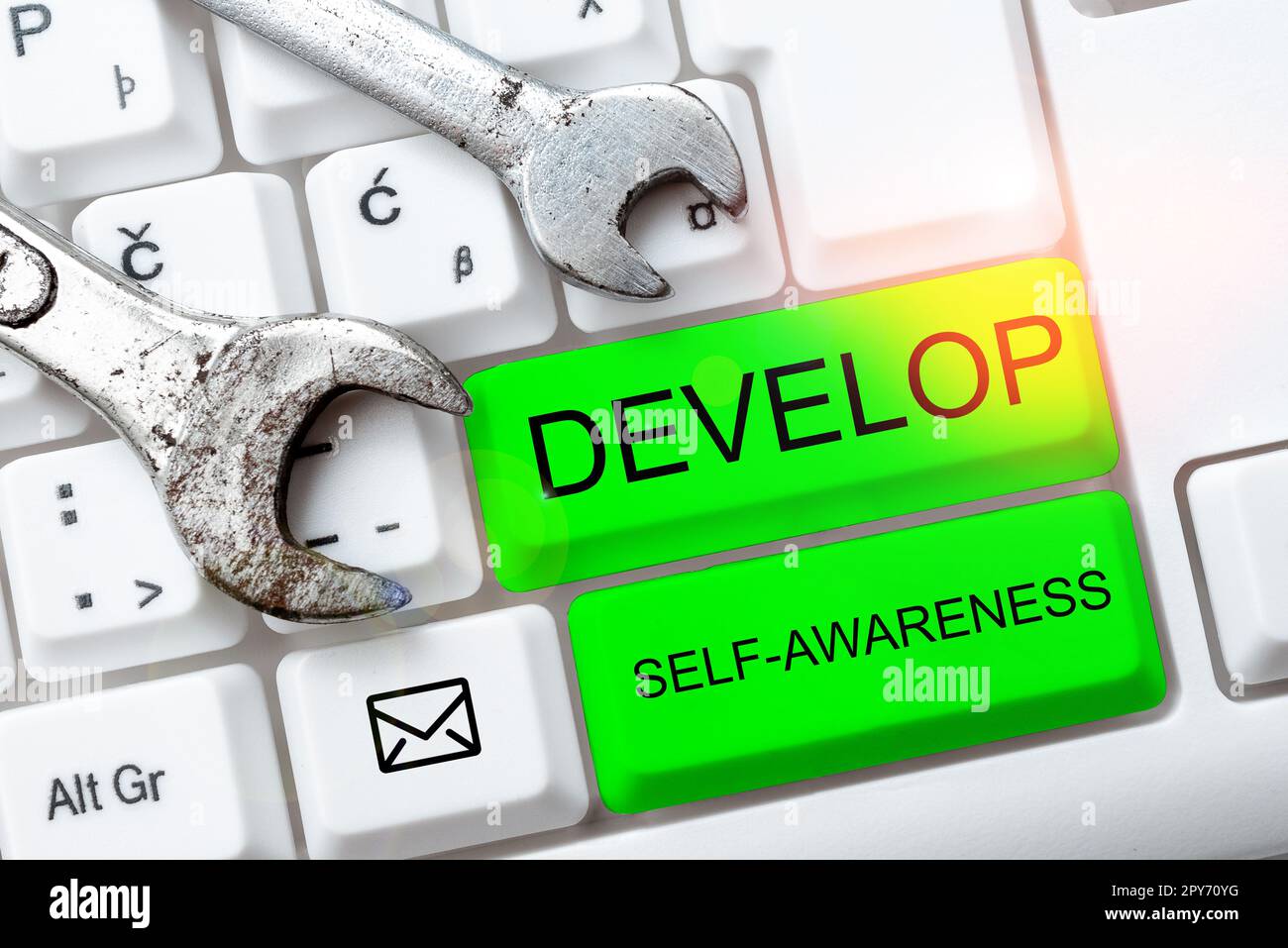 Conceptual display Develop Self Awareness. Business idea Improve sharp ...