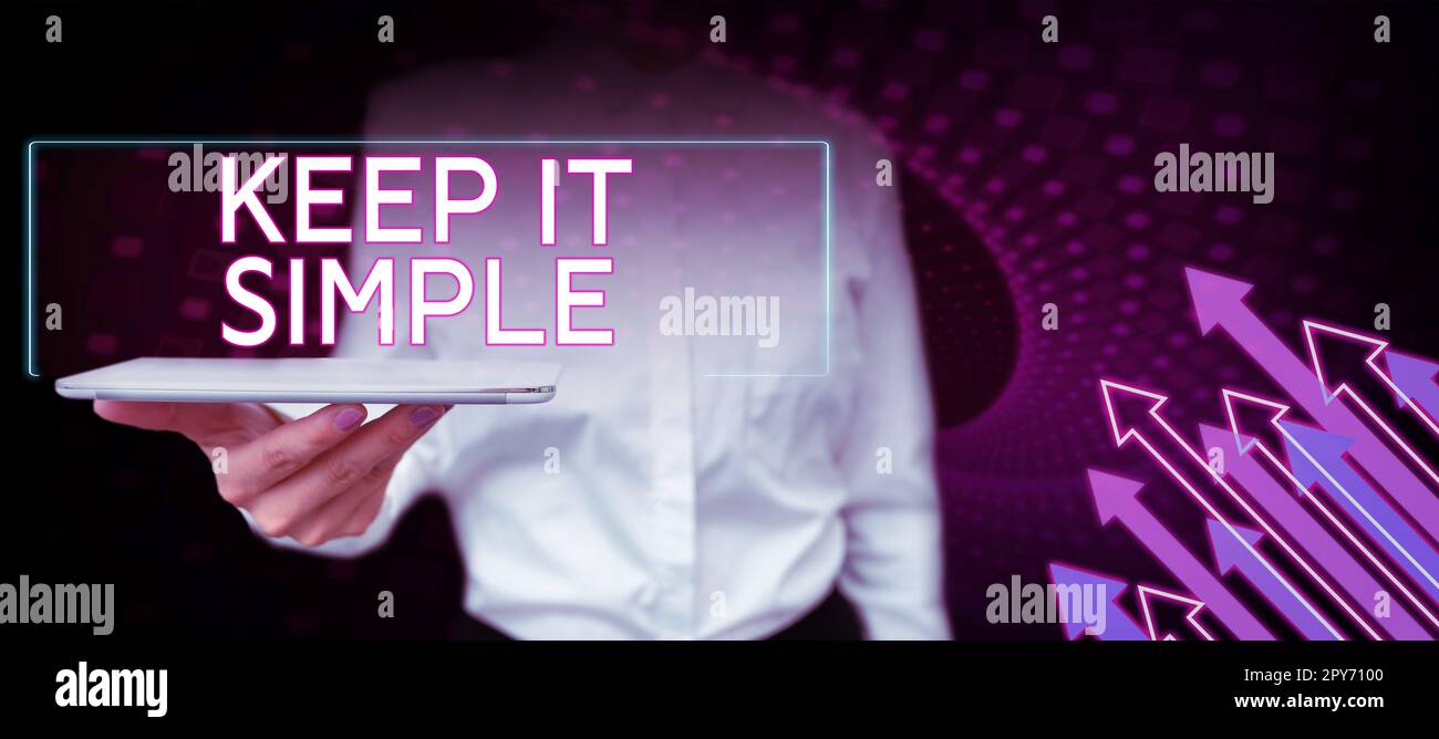 Conceptual display Keep It Simple. Business concept Easy to toss around ...