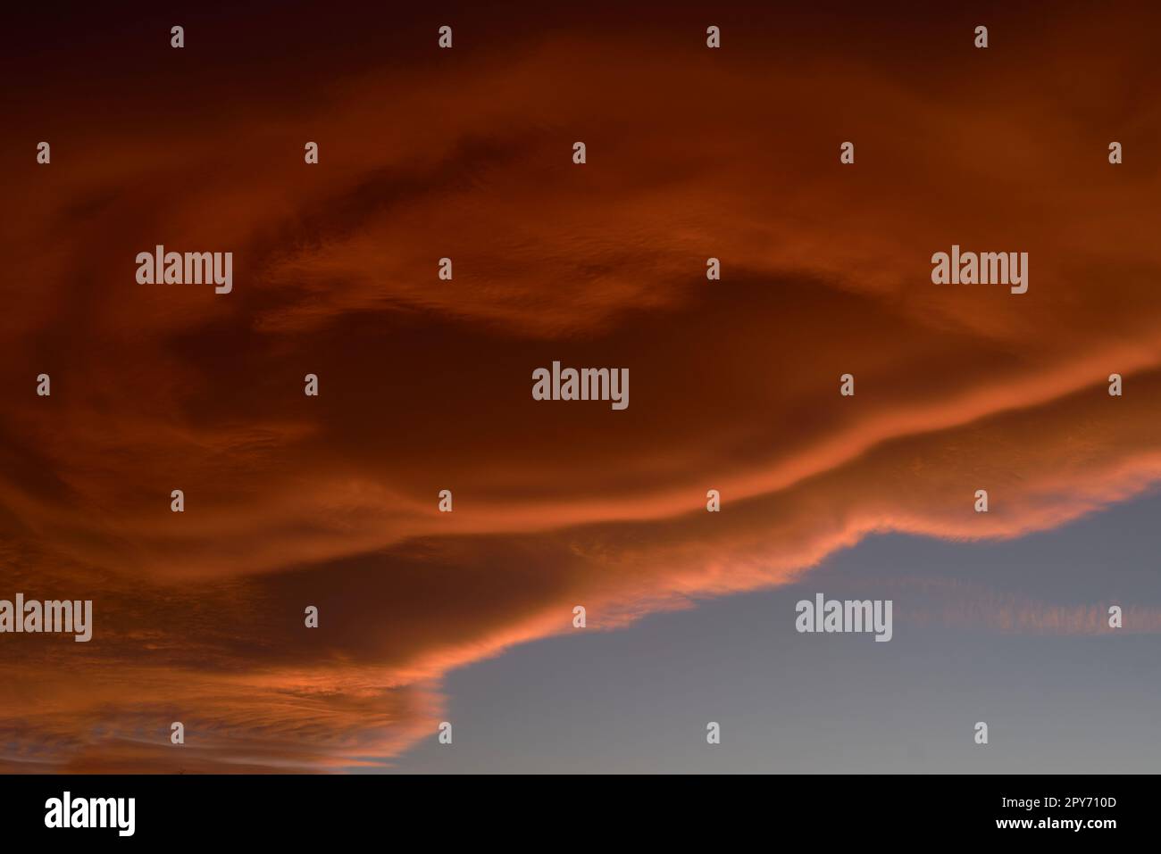 A sky light after sunset. orange background Stock Photo - Alamy