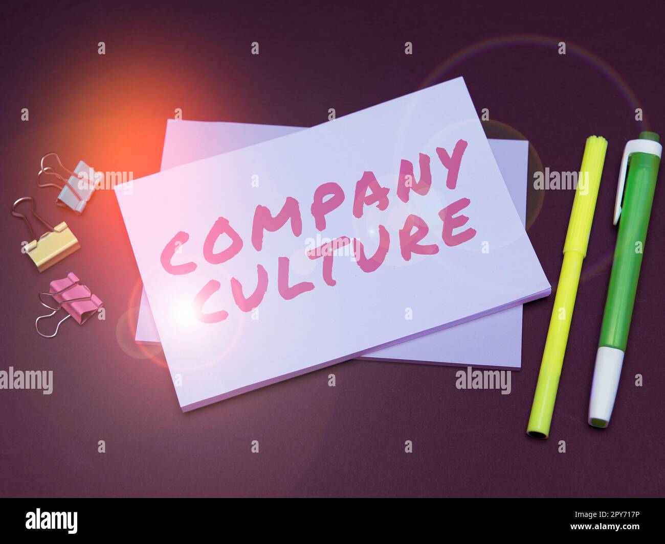 Text sign showing Company Culture. Business overview The environment ...