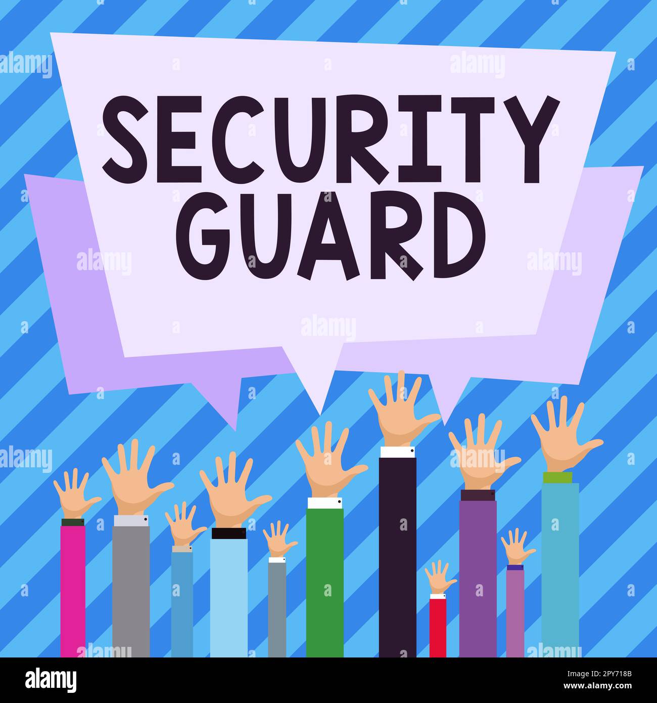 Handwriting text Security Guard. Business showcase tools used to manage ...