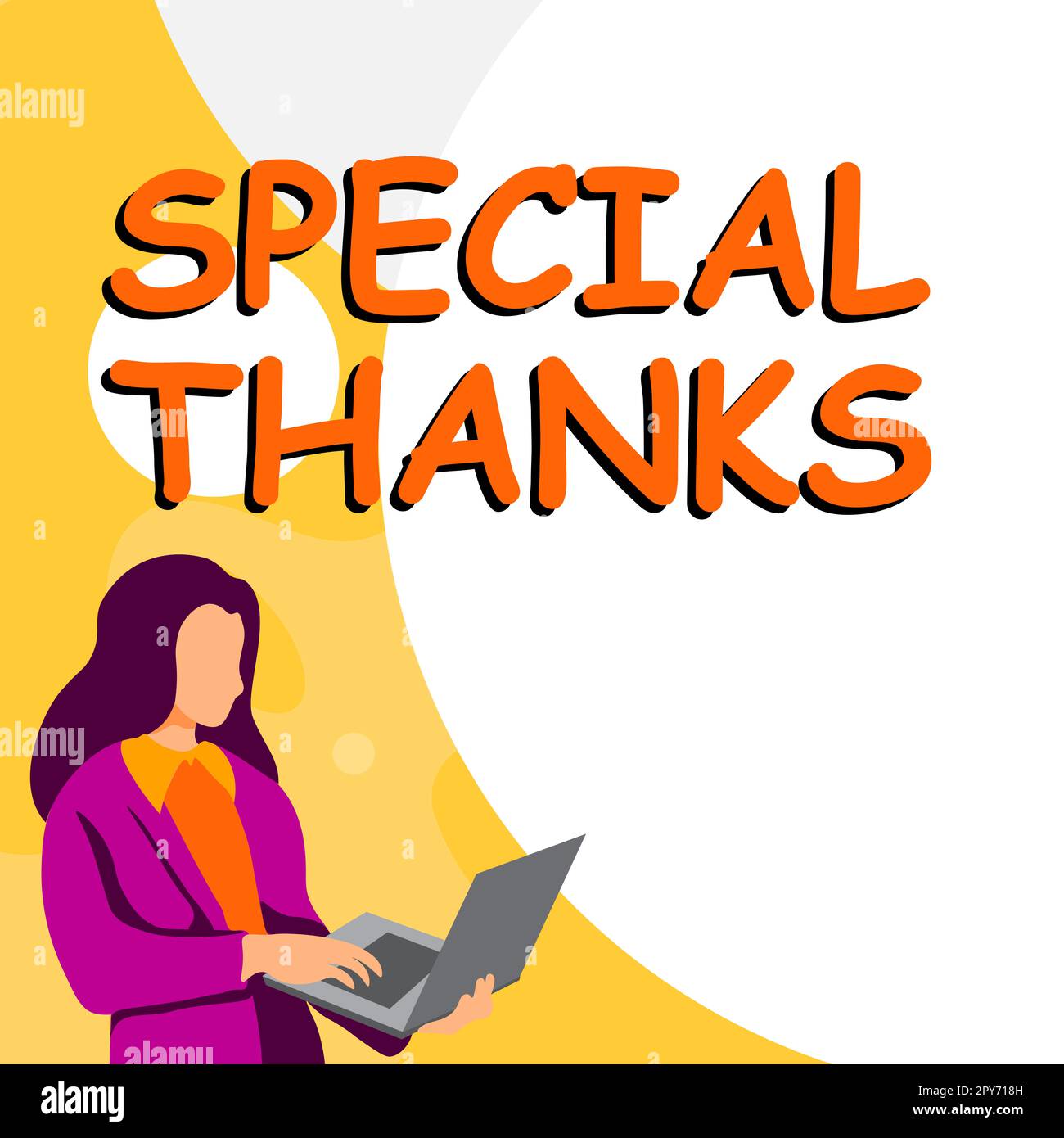 Text showing inspiration Special Thanks. Business concept expression of ...