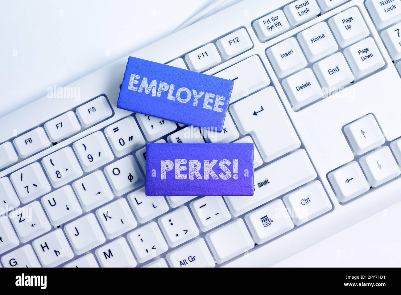 Writing displaying text Employee Perks. Business idea Worker Benefits ...