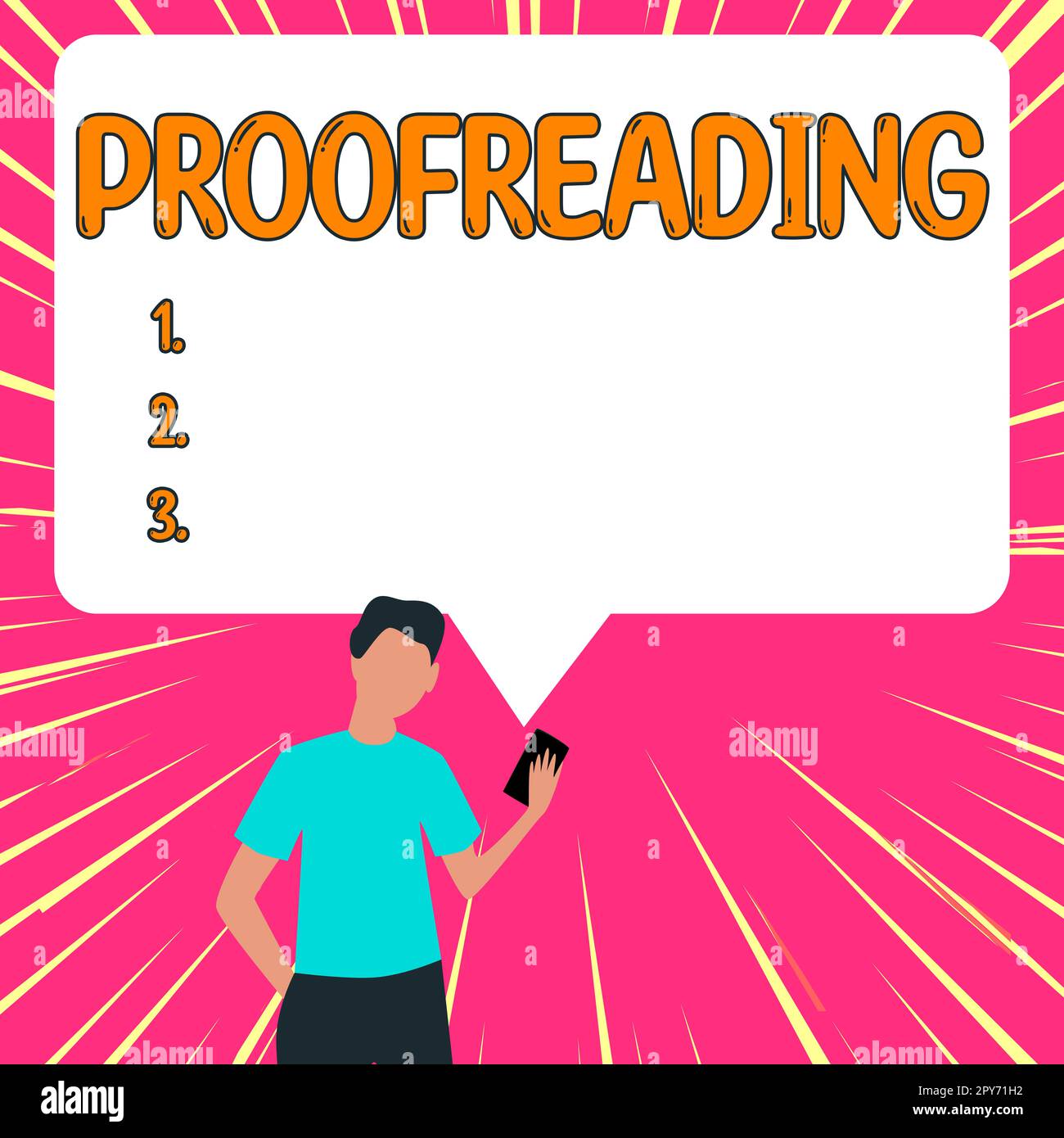 Text sign showing Proofreading. Business concept act of reading and ...