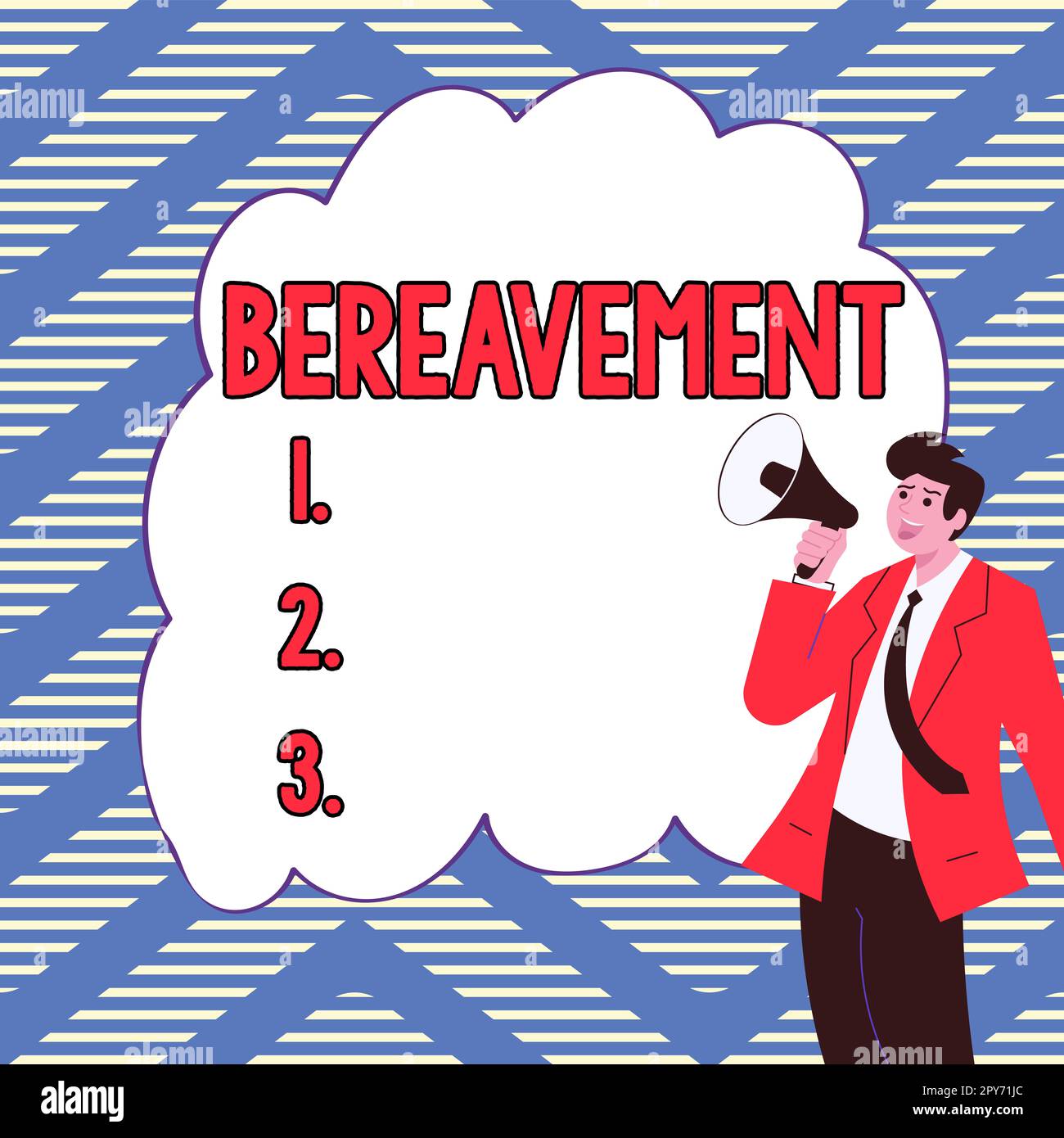 Sign displaying Bereavement. Word Written on a period of mourning after ...