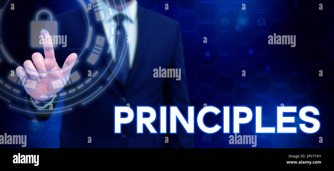 Conceptual display Principles. Conceptual photo fundamental truth that ...