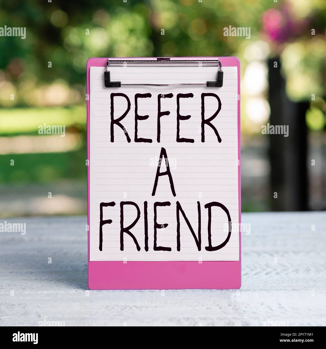 Conceptual caption Refer A Friend. Business showcase Recommendation ...