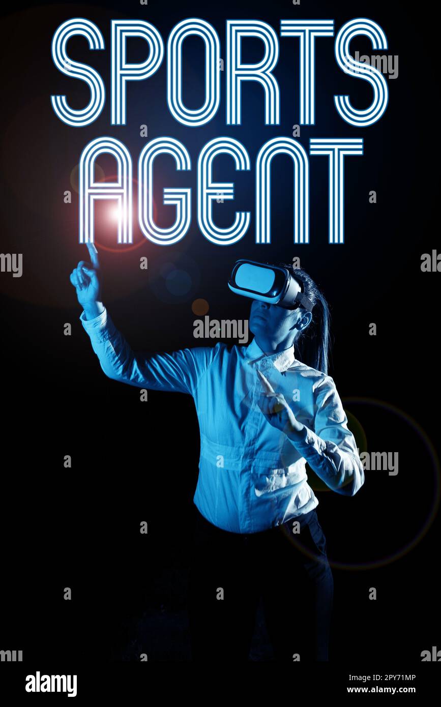 Inspiration showing sign Sports Agent. Business idea person manages ...