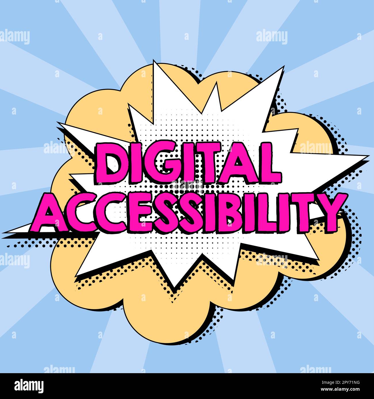Text sign showing Digital Accessibility. Business approach electronic ...