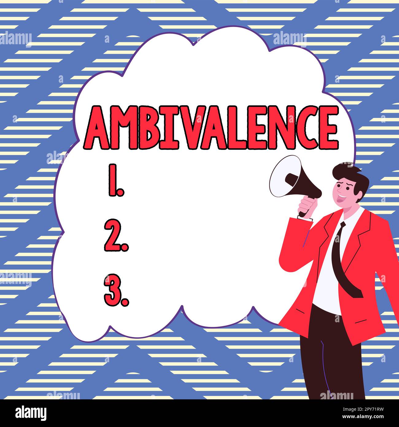 Text sign showing Ambivalence. Business idea attitudes or feelings ...