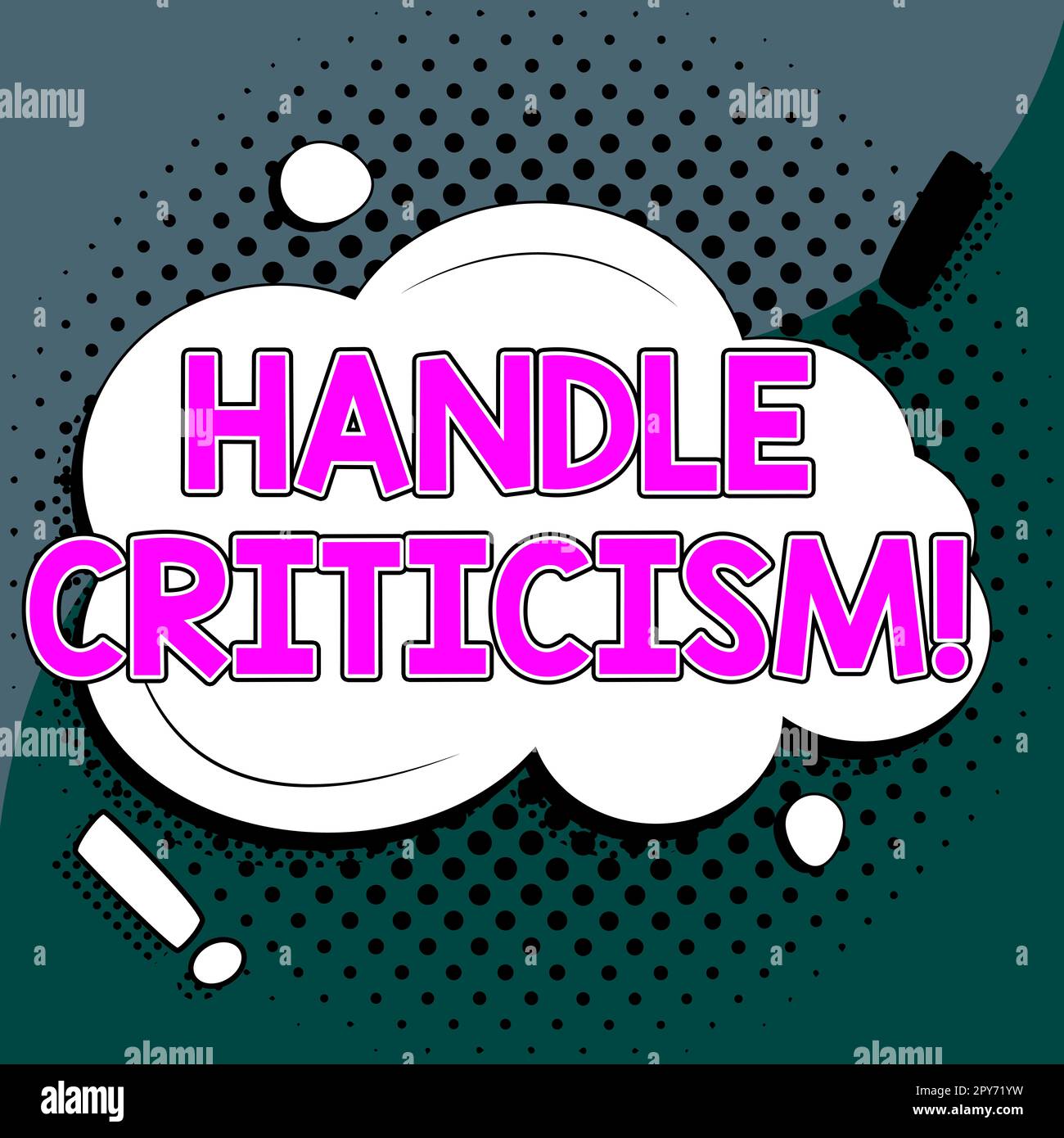 Conceptual display Handle Criticism. Business showcase process of ...