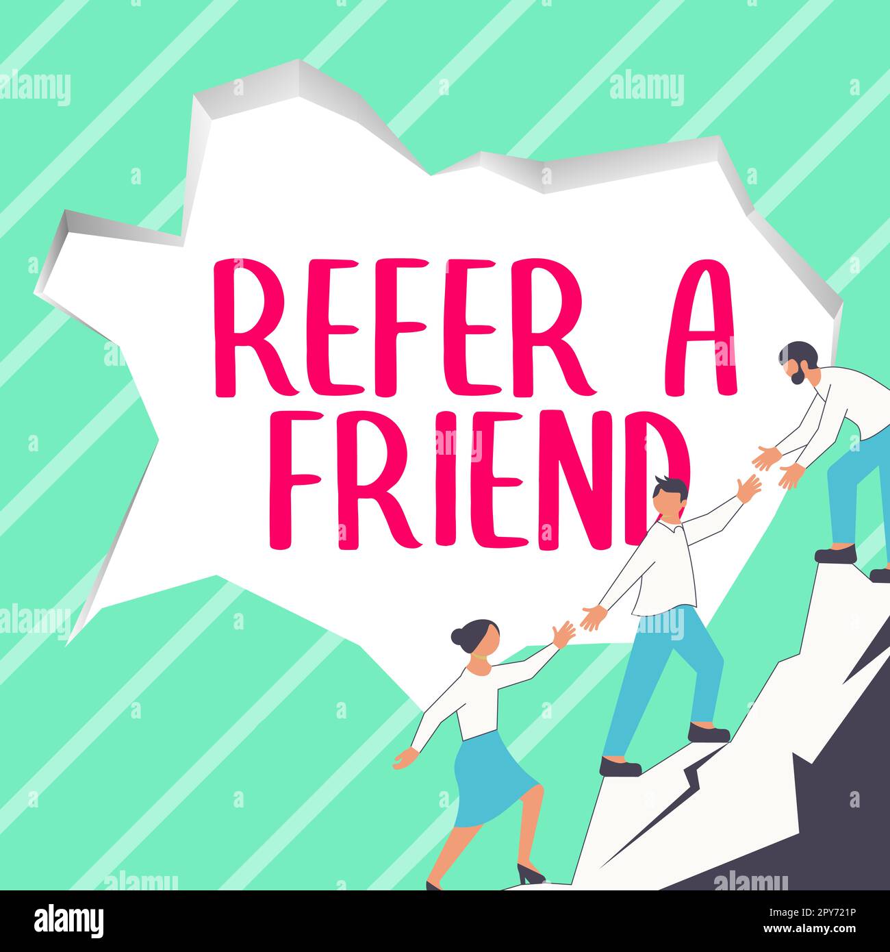 Writing displaying text Refer A Friend. Word Written on Recommendation ...