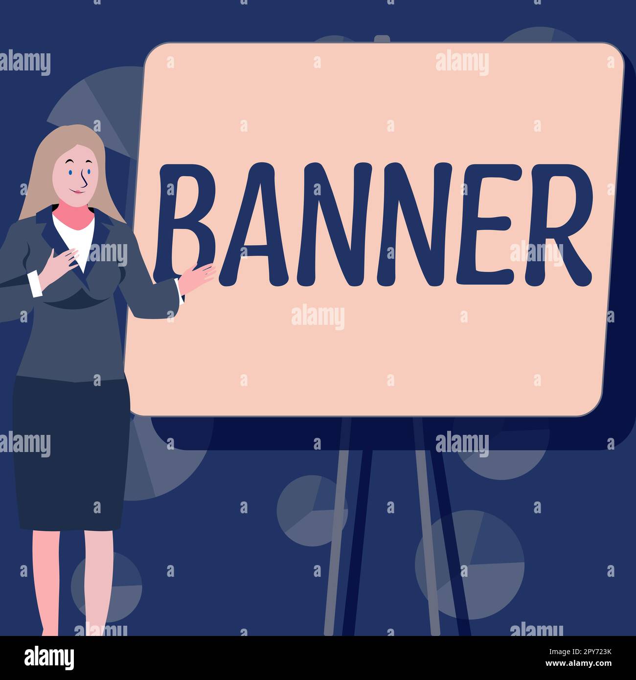 Sign displaying Banner. Business approach long strip cloth bearing ...