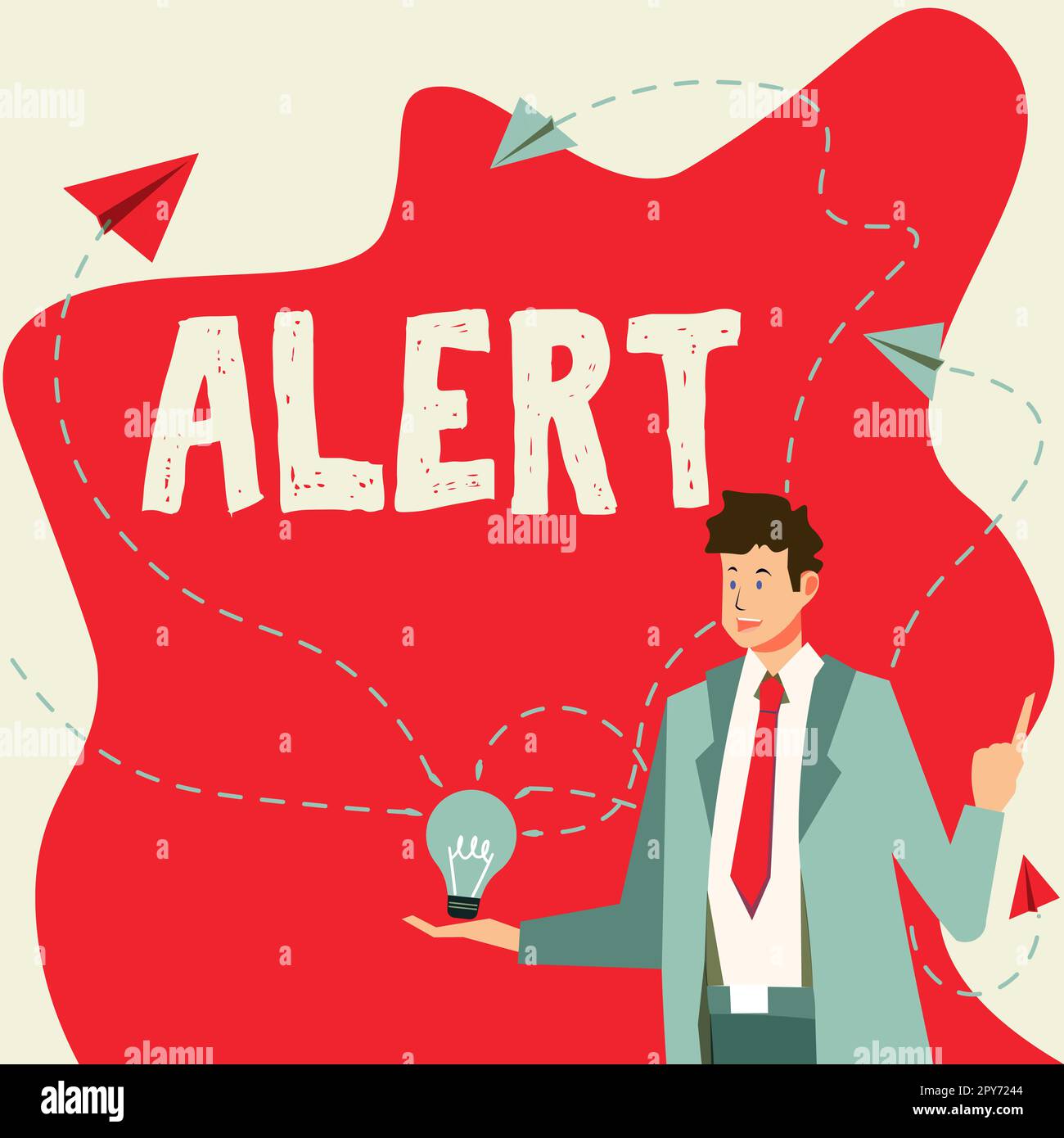 Conceptual display Alert. Word Written on An announcement Signal ...