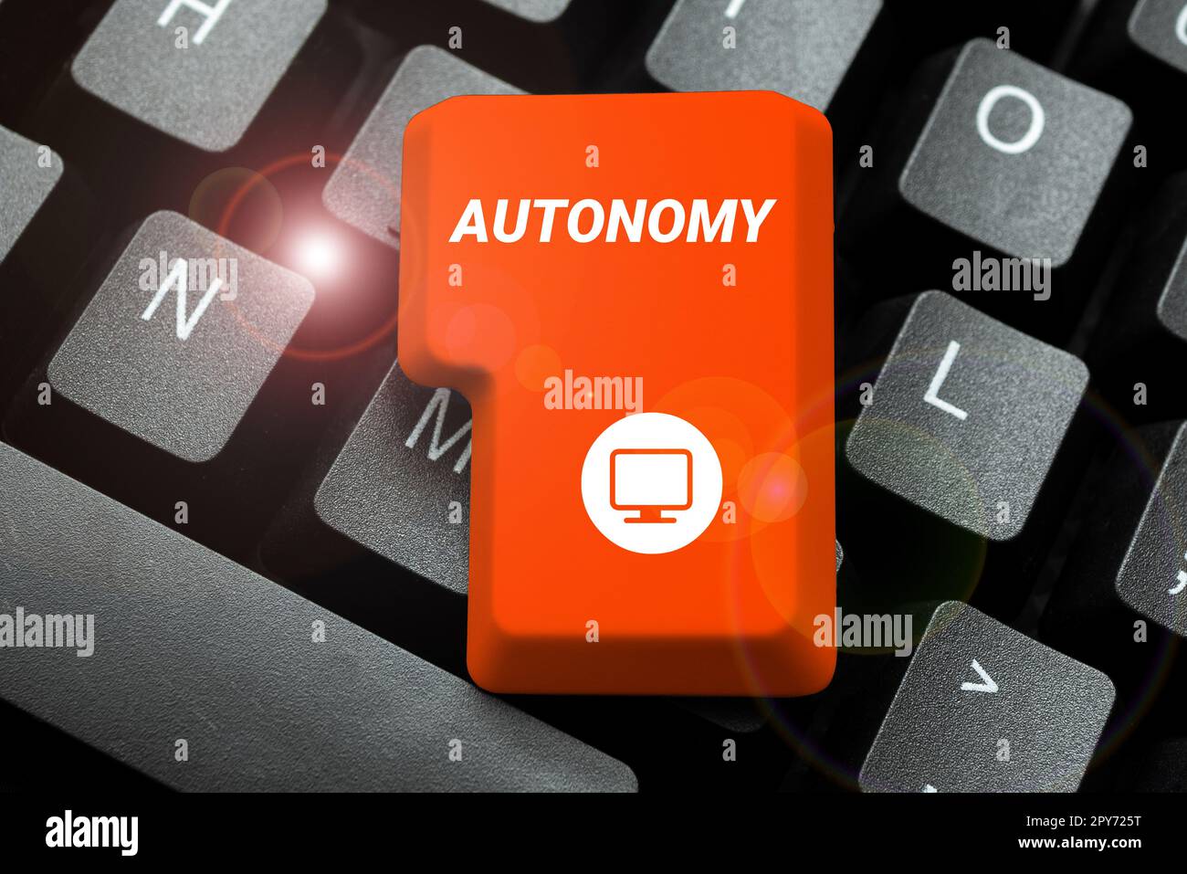 Text showing inspiration Autonomy. Word for vehicle that can guide ...