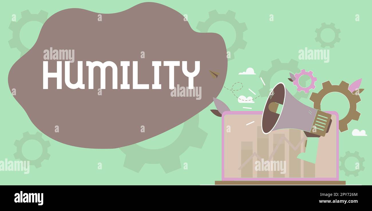 Text showing inspiration Humility. Word for being Humble is a Virtue ...