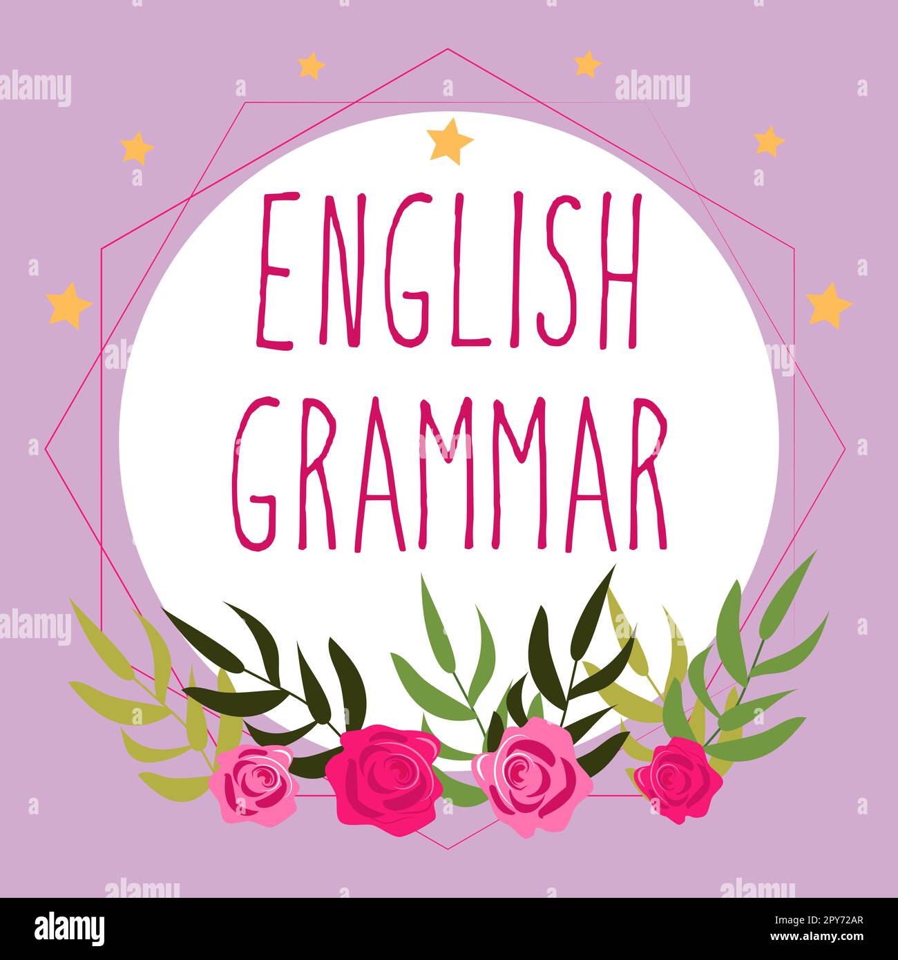Text sign showing English Grammar. Word Written on courses cover all ...