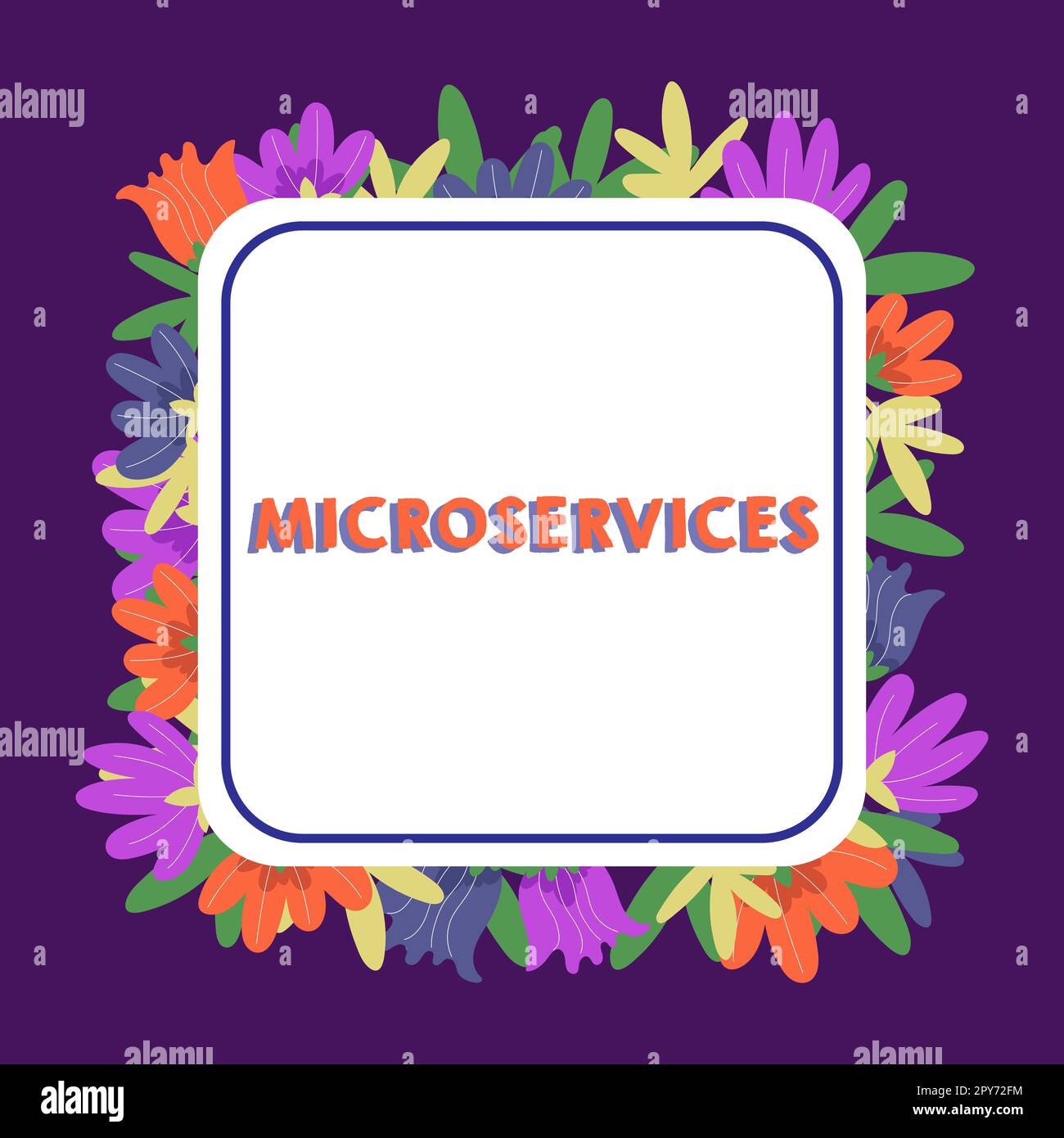 Sign displaying Microservices. Business approach Software development ...