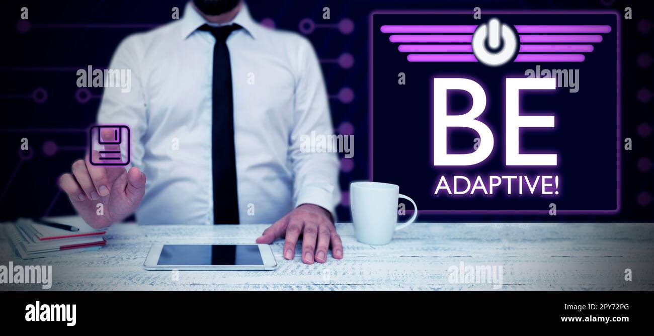 Handwriting text Be Adaptive. Word for make the difference being ...