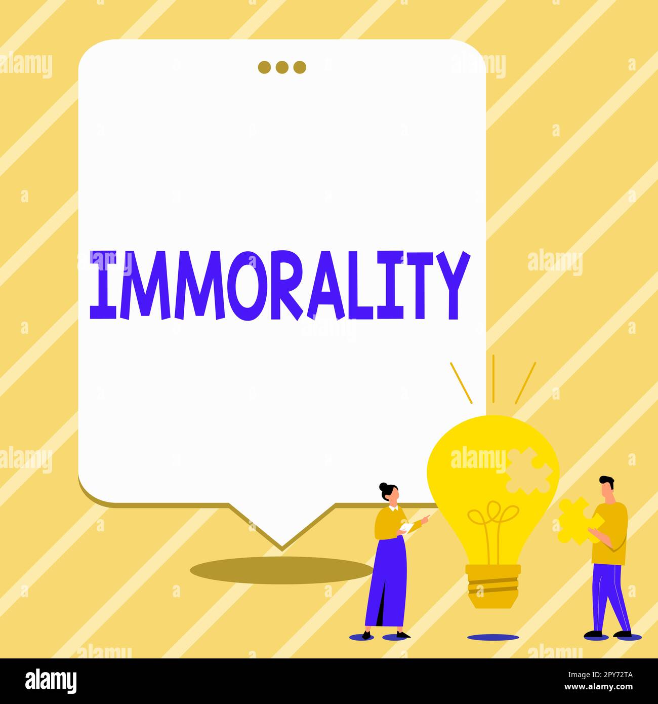 Conceptual Caption Immorality Concept Meaning The State Or Quality Of Being Immoral Wickedness