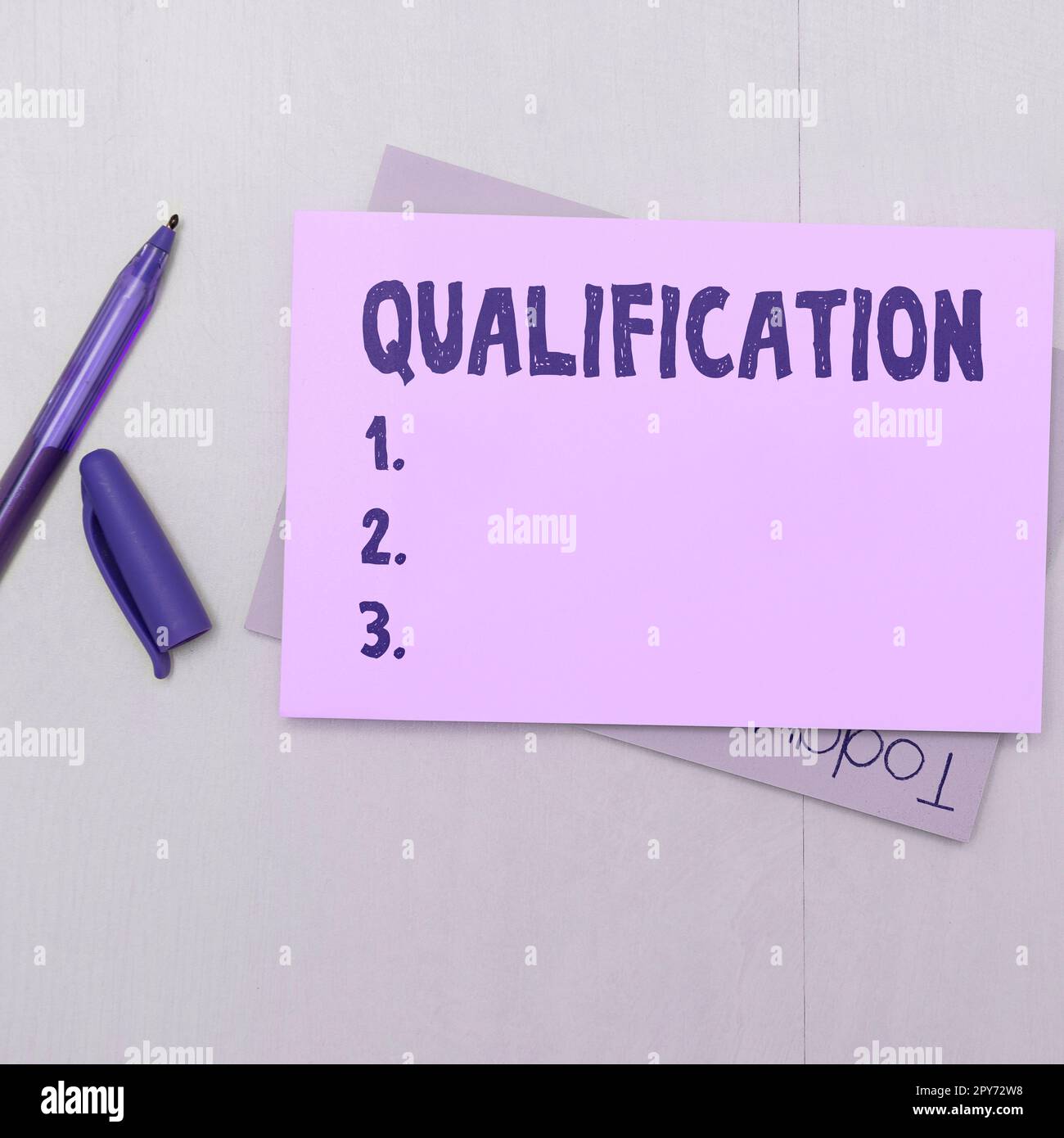 Conceptual caption Qualification. Business concept Officially ...