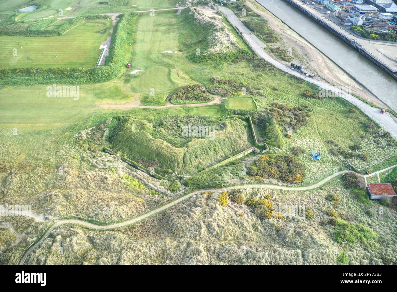 Aerial photo of a fort known as Littlehampton Redoubt which was built ...