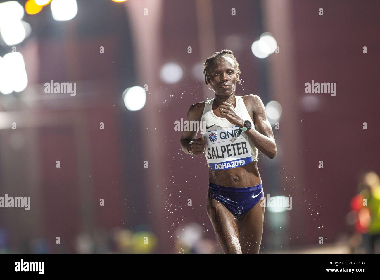 Lonah Chemtai SALPETER participating in the Doha 2019 World Athletics ...