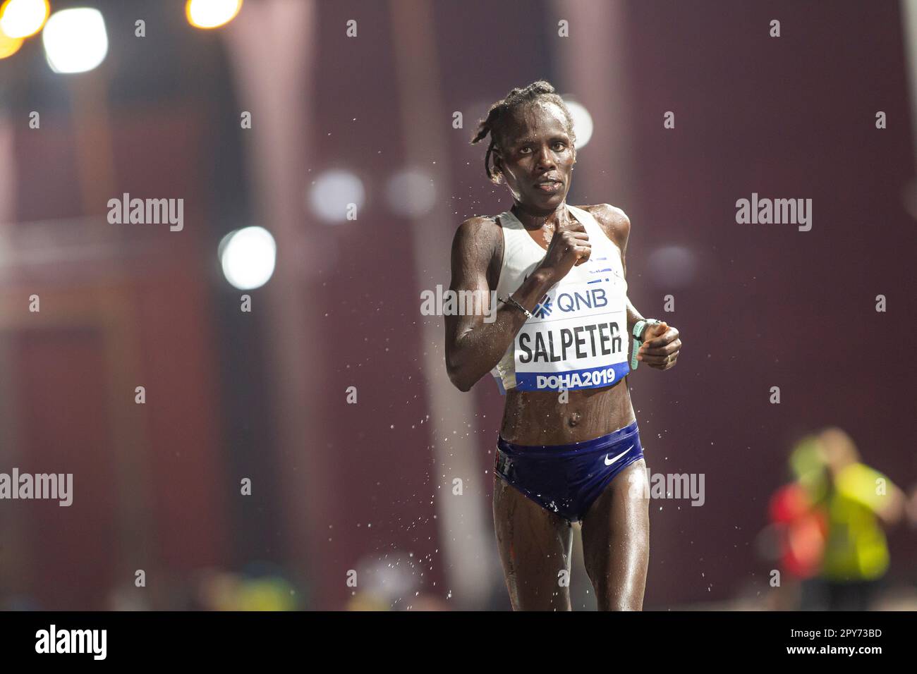 Lonah Chemtai SALPETER participating in the Doha 2019 World Athletics ...