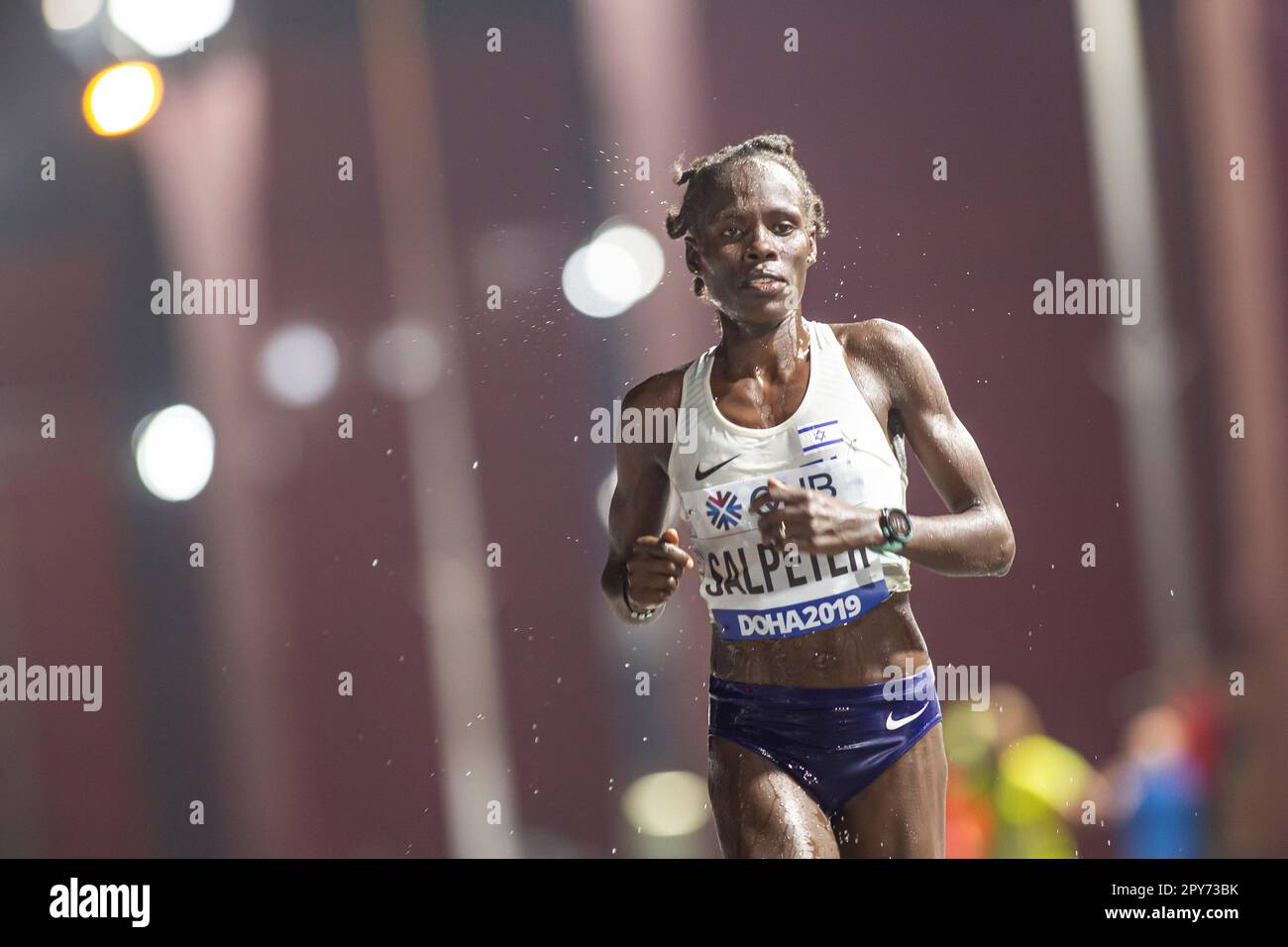 Lonah Chemtai SALPETER participating in the Doha 2019 World Athletics ...