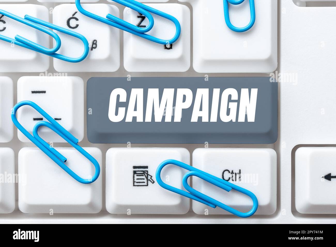 Handwriting text Campaign. Word for organized course of action to ...