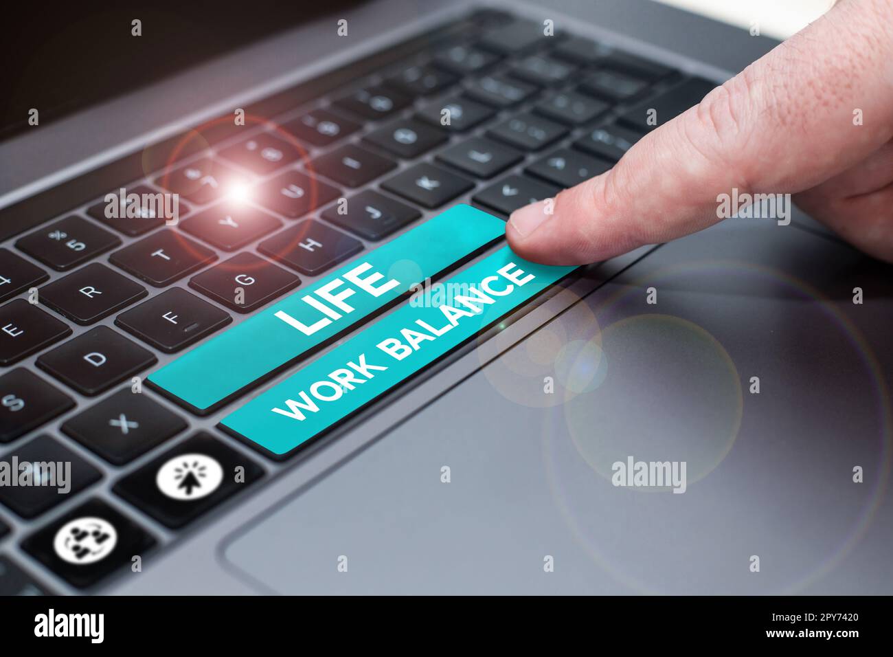 Hand writing sign Life Work Balance. Conceptual photo stability person ...