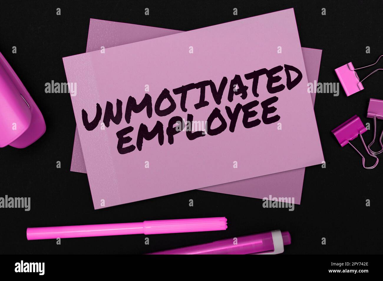 Handwriting text Unmotivated Employee. Word for very low self esteem ...