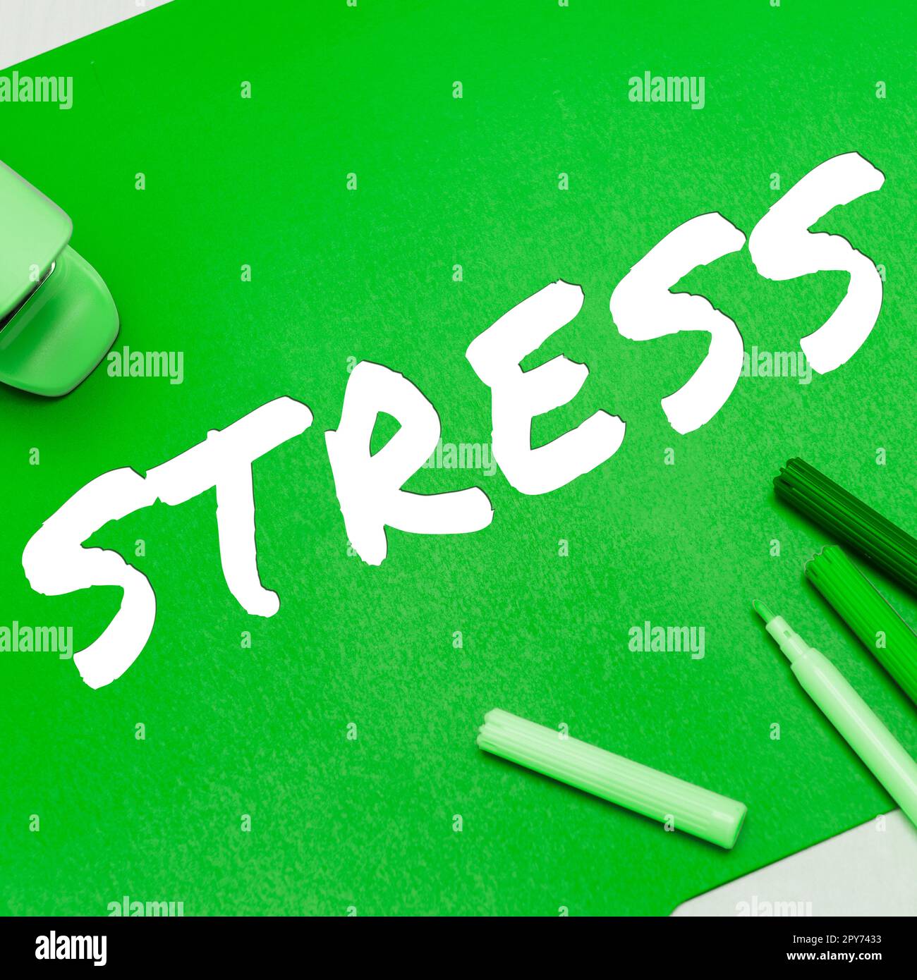 Hand writing sign Stress. Business approach a physical chemical or ...