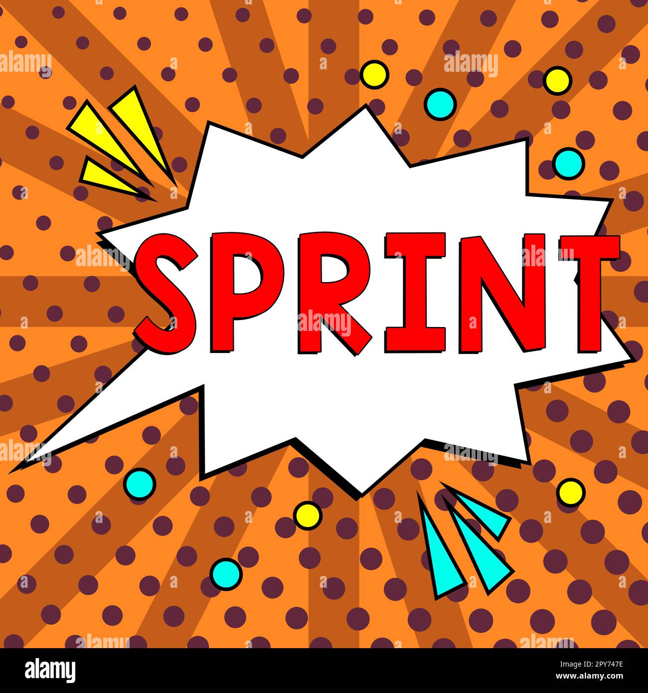 Hand writing sign Sprint. Conceptual photo to move at top speed ...