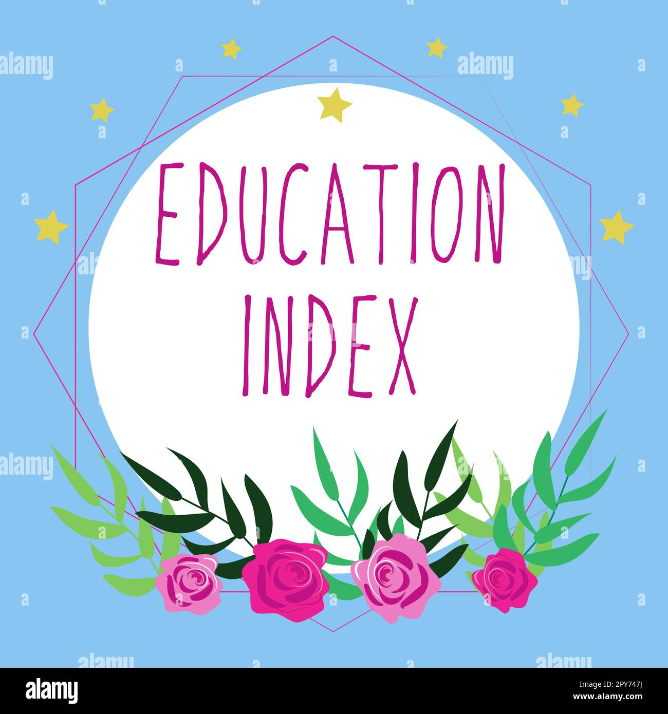Text sign showing Education Index. Word Written on aiming to meet ...