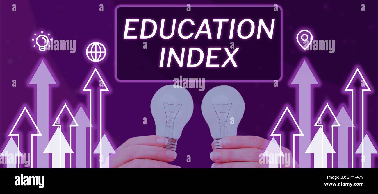 Text showing inspiration Education Index. Business idea aiming to meet ...