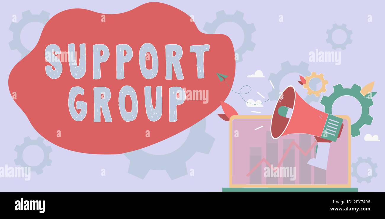 Writing displaying text Support Group. Internet Concept number of ...