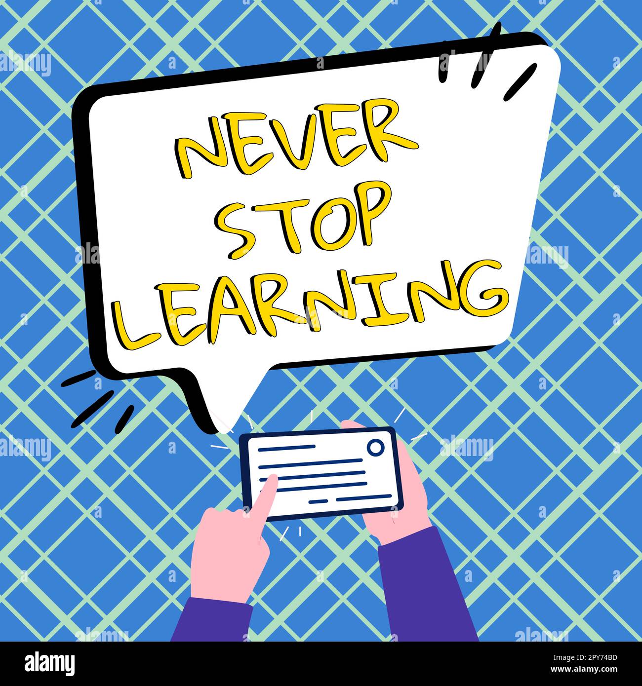 Conceptual display Never Stop Learning. Concept meaning Continue to ...