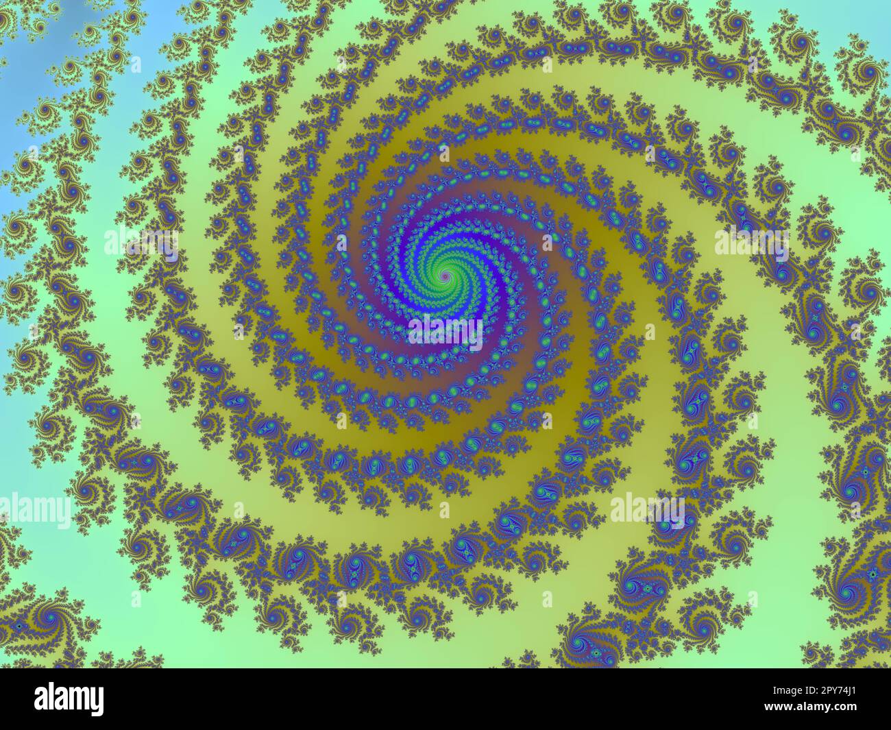 3D-Illustration of a beautiful zoom into the infinite mathematical mandelbrot set fractal Stock ...