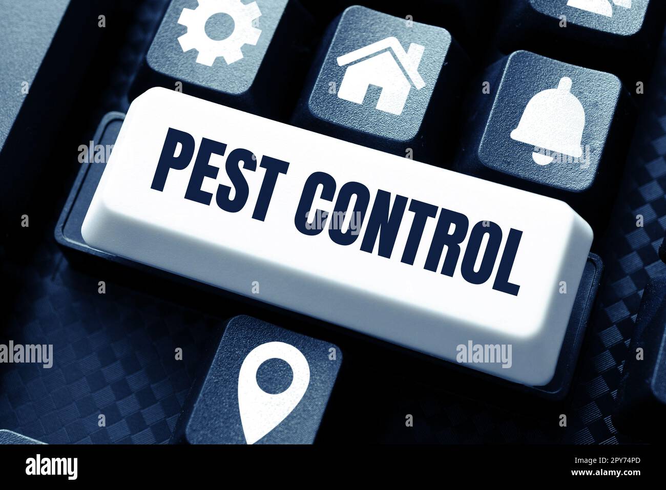 Text sign showing Pest Control. Word Written on Killing destructive ...