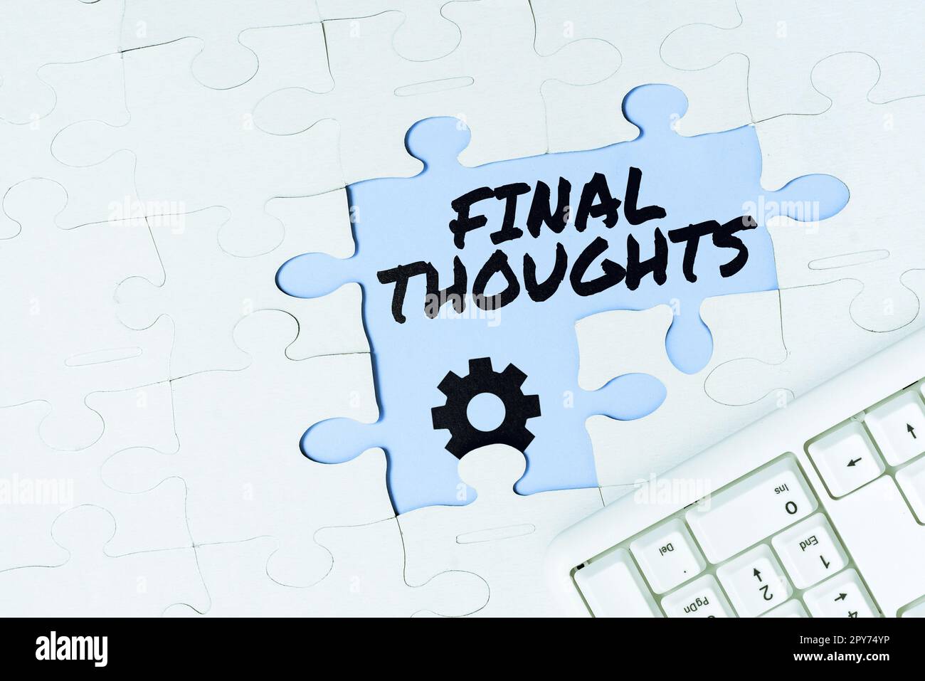 Text caption presenting Final Thoughts. Business overview Conclusion ...