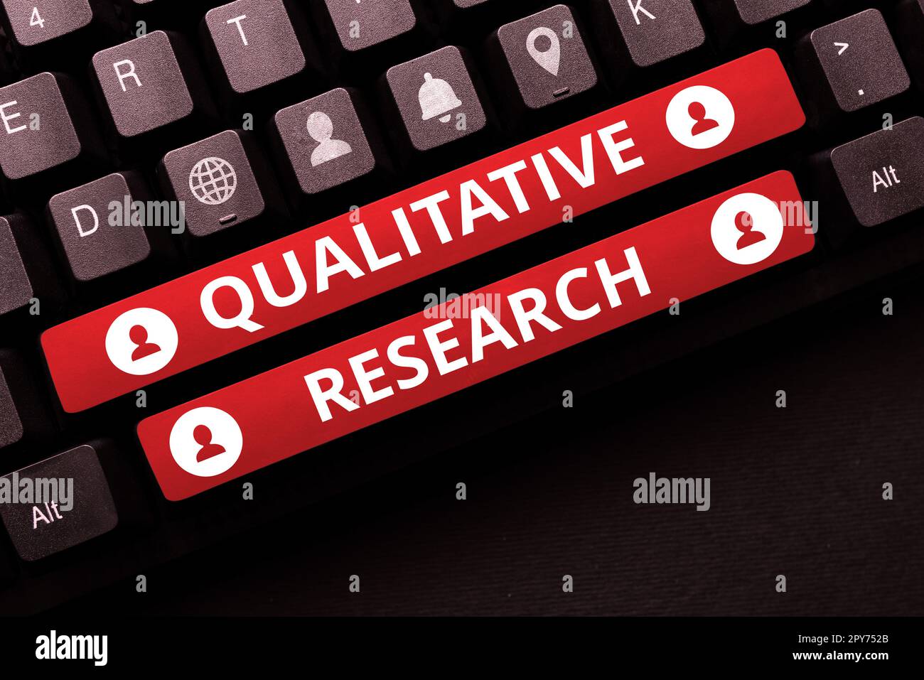Hand writing sign Qualitative Research. Business overview Certified to ...